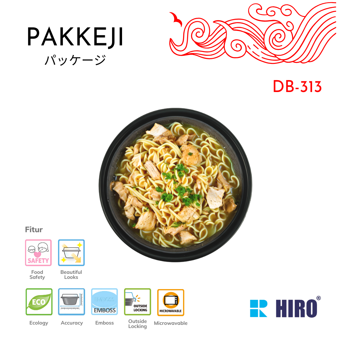 BOWL – DB-313 BLACK-NEGORO – HIRO FOOD