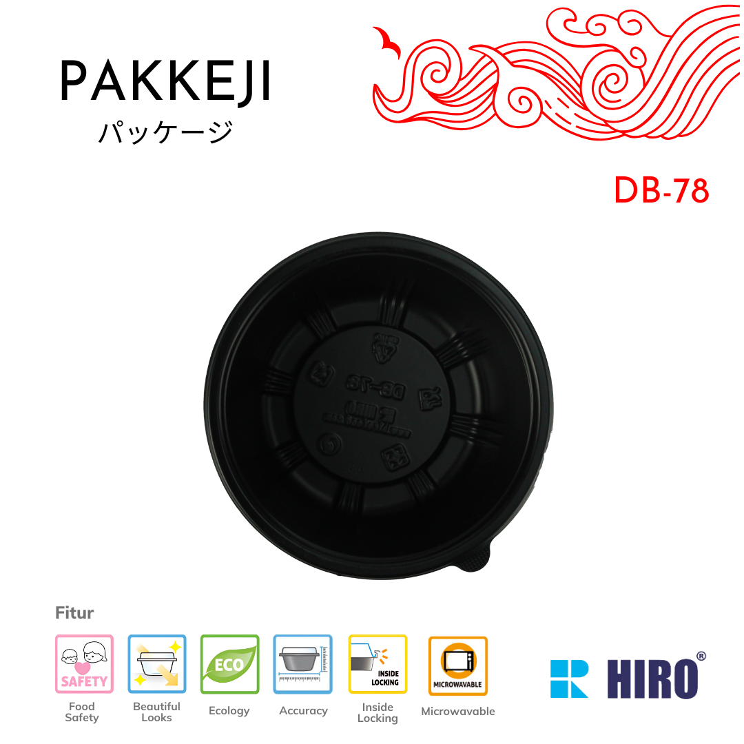 BOWL – DB-78 BLACK – HIRO FOOD