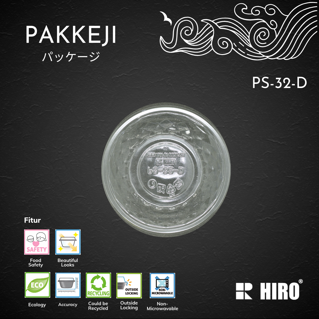 BOWL – PS-32-D TRANSPARENT – HIRO FOOD