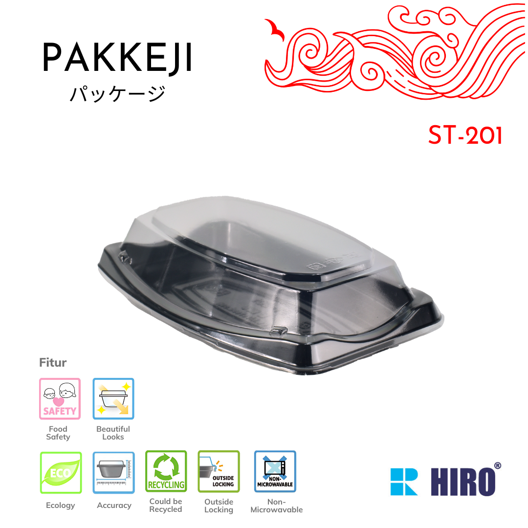 SUSHI TRAY – ST-201 BLACK – HIRO FOOD